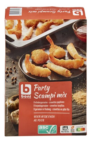 BONI scampi party mix 24pc ASC commander | Colruyt