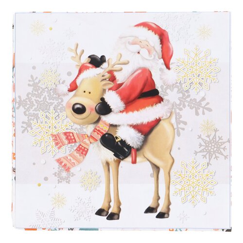 SOVIE HOME servet Xmas zilver 33cm bestellen | Colruyt