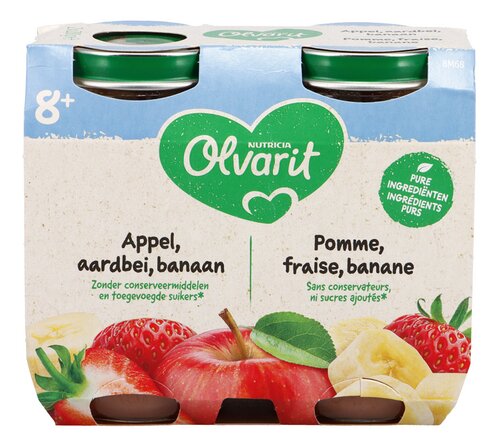 OLVARIT appel aardbei banaan 8m+ bestellen | Colruyt