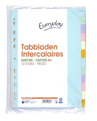 EVERYDAY tabblad A4 karton bestellen | Colruyt