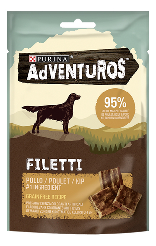 ADVENTUROS snack hond Filetti kip bestellen | Colruyt