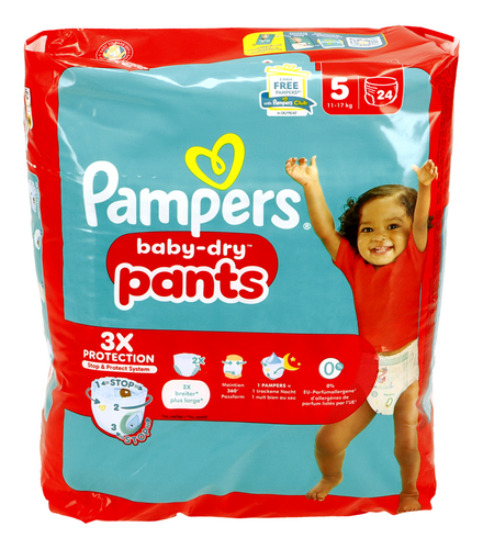 PAMPERS luiers baby dry m5 12-17kg bestellen | Colruyt