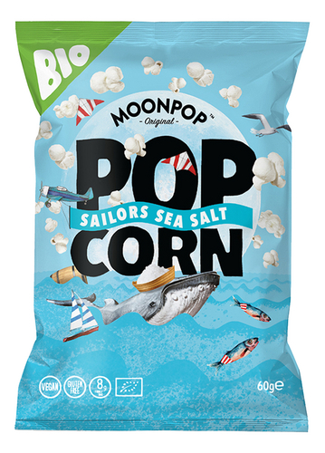 MOONPOP popcorn sea salt bio | Bio-Planet, jouw biosupermarkt