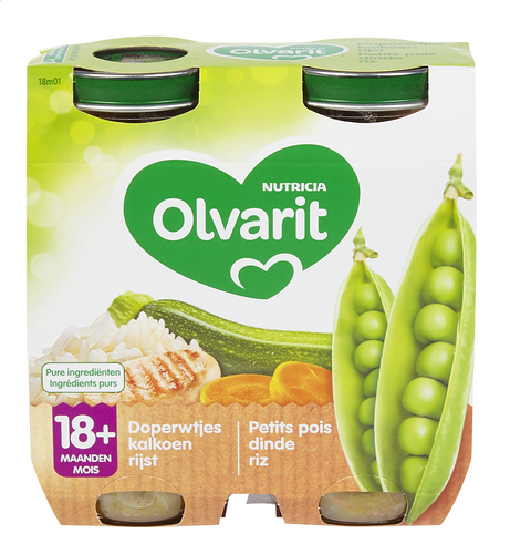 OLVARIT erwt-kalkoen-rijst 18m+ | Colruyt