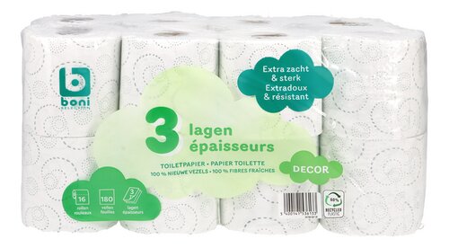 BONI toiletpapier decor 3l 180v bestellen | Colruyt