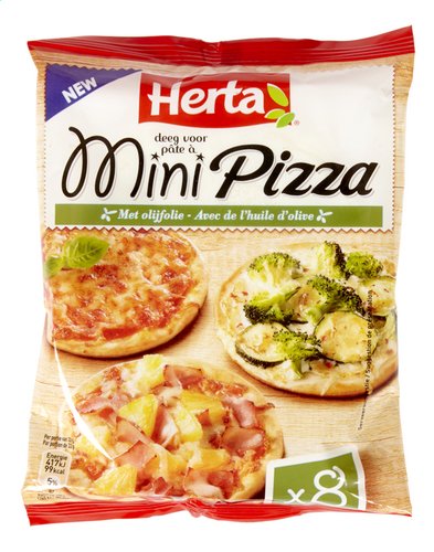 HERTA pâte pizza mini 8 pièces | Colruyt