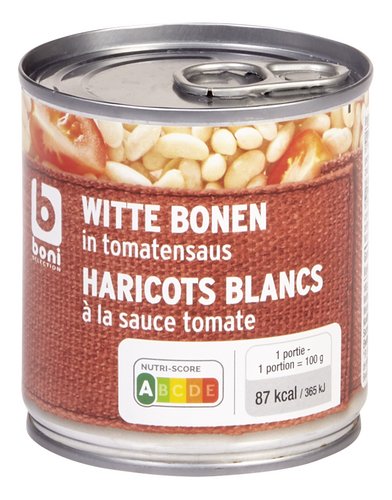 BONI wit bonen tomaten saus blik bestellen | Colruyt