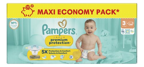 PAMPERS Prem.prot.luiers M3 econ. bestellen | Colruyt