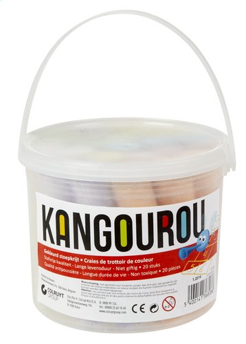KANGOUROU gekleurde stoepkrijt box bestellen | Colruyt