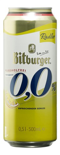 BITBURGER Radler 0% (boîte) commander | Colruyt