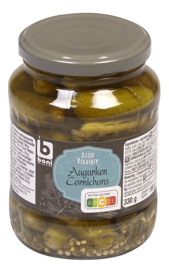 Augurken op azijn extra fijn 330 g